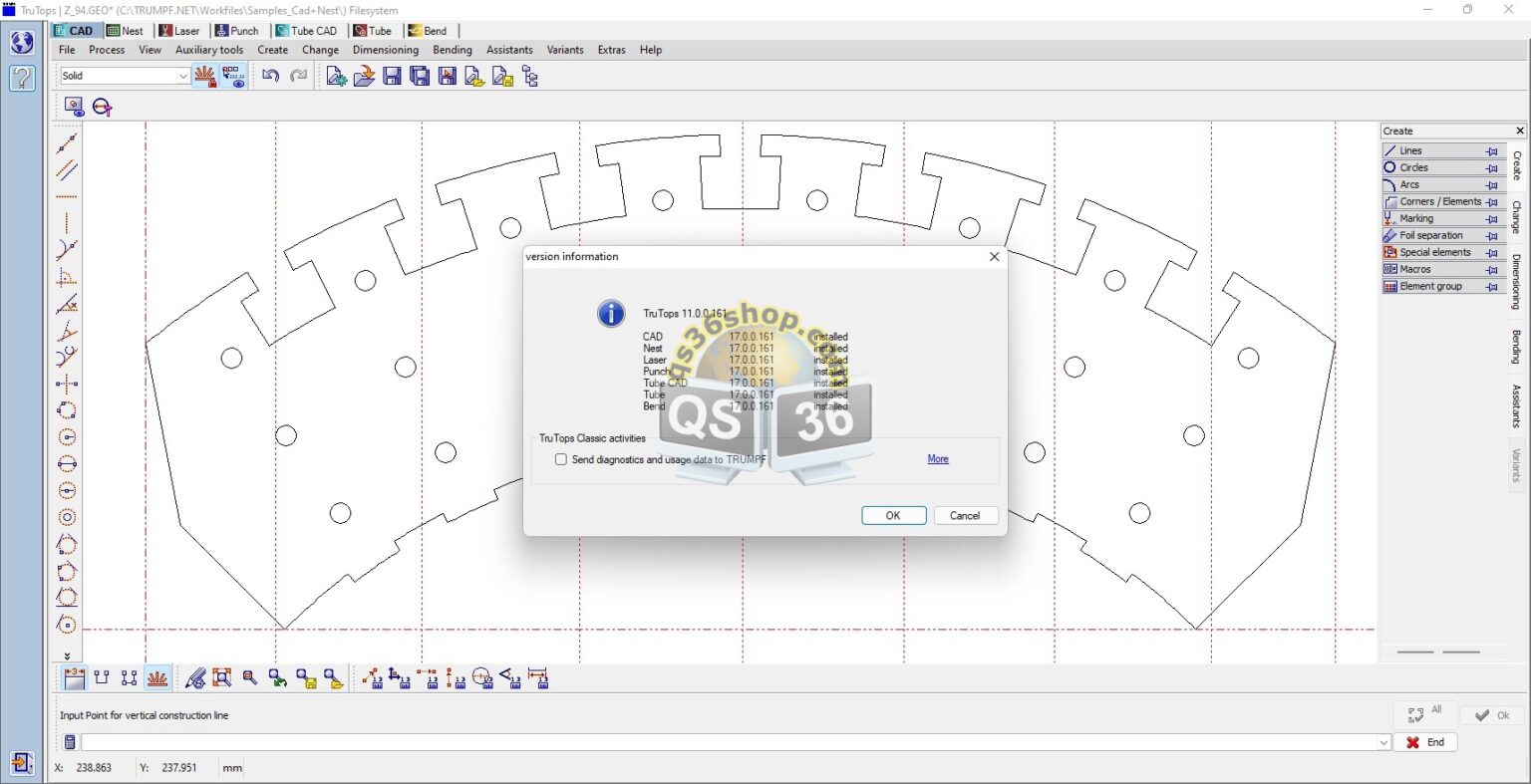 TruTops V11 Full Suite (CAD, Nest, Laser, Punch, Tube CAD, Tube, Bend ...